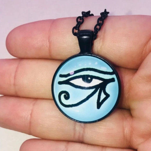 Jewelry | Eye Of Horus Blue Horus Amulet Necklace New | Poshmark